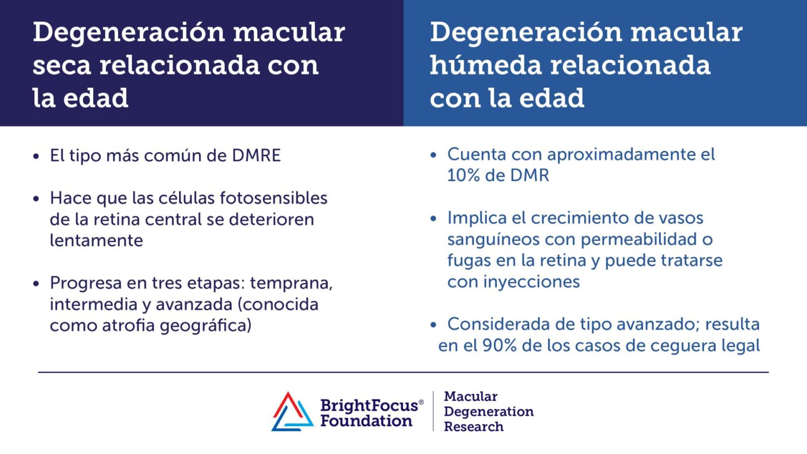Degeneración macular relacionada con la edad seca versus húmeda: ¿cuál ...