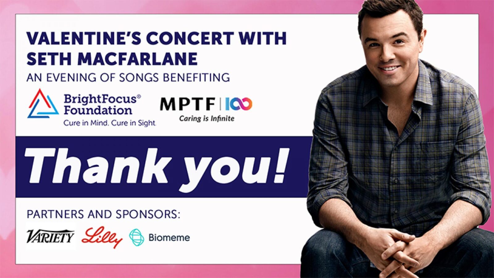 Seth MacFarlane has partnered with Variety for a Valentine’s concert to ...